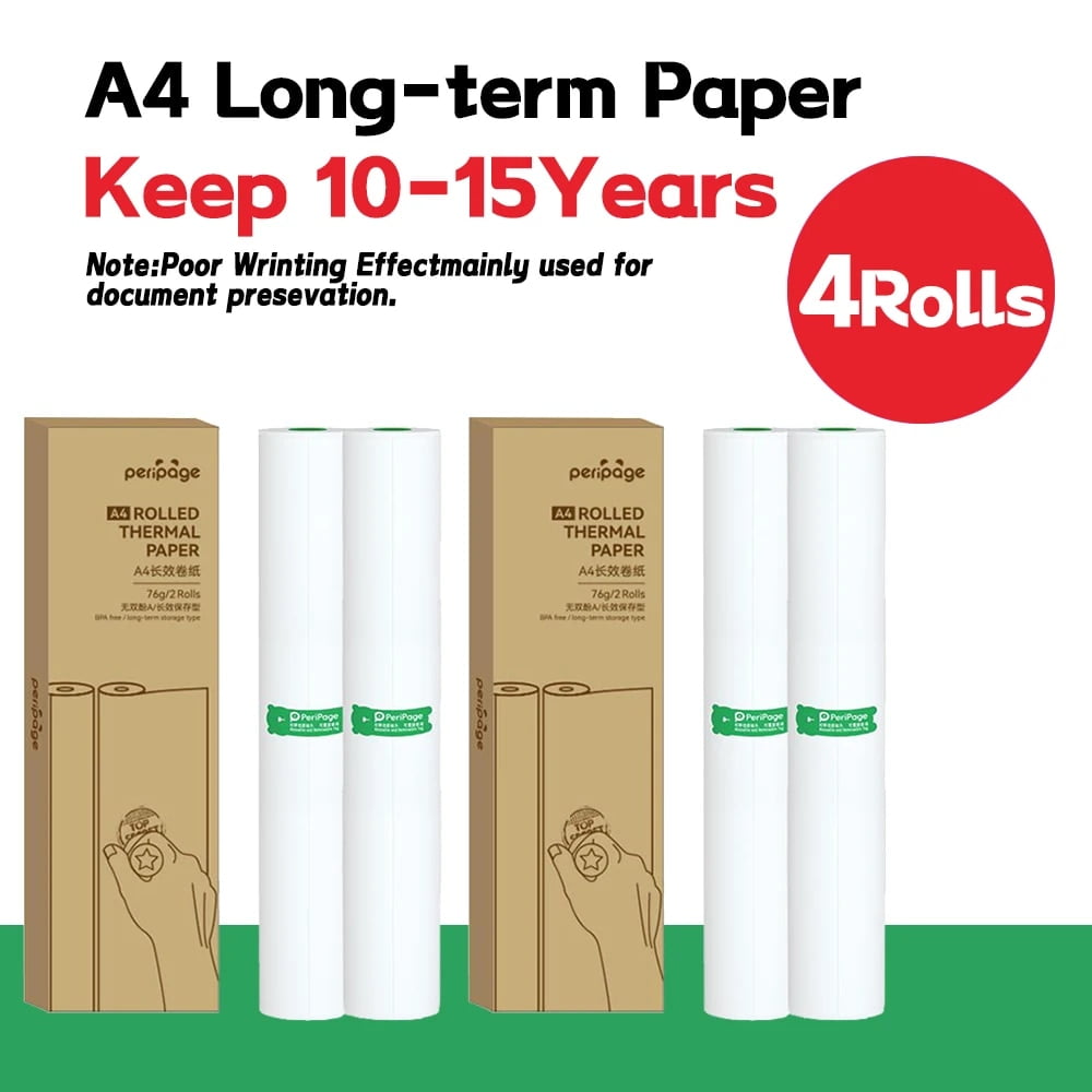 Peripage A4 Thermal Paper Roll Folded For A40 Printer Printing Quick ...
