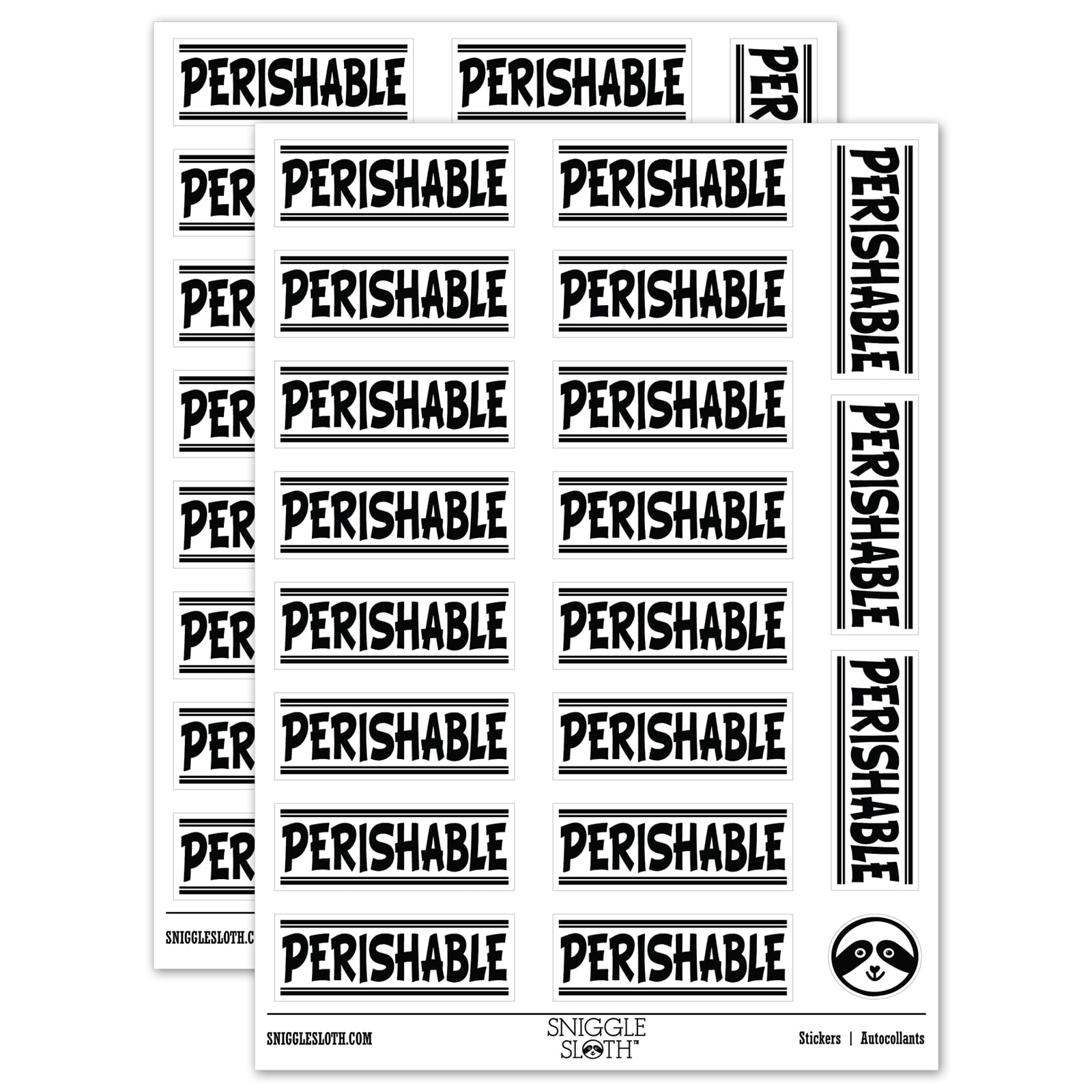 Perishable Food Mail Shipment Sticker Set - White - Matte Finish - 2.00 ...