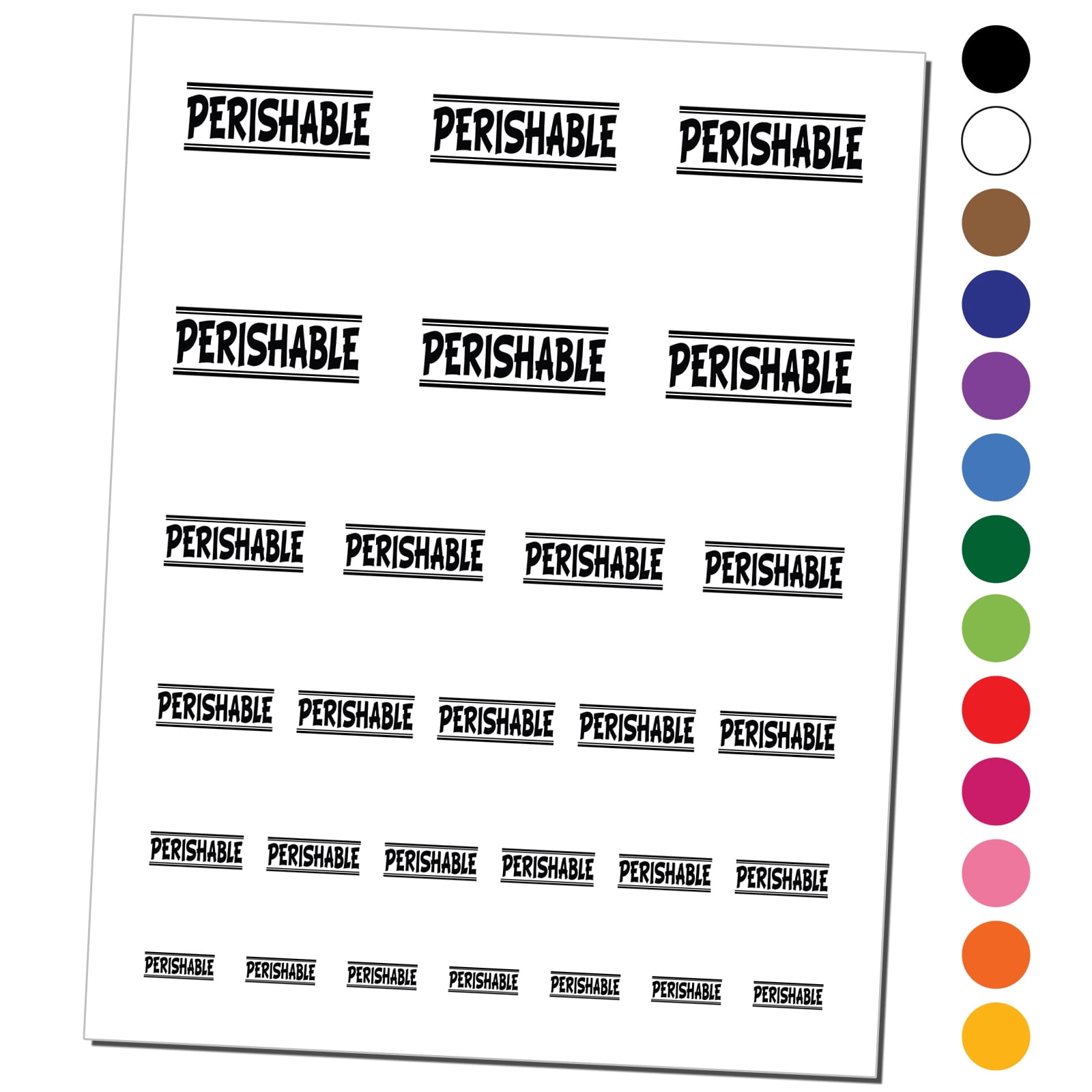 Perishable Food Mail Shipment Water Resistant Temporary Tattoo Set Fake ...