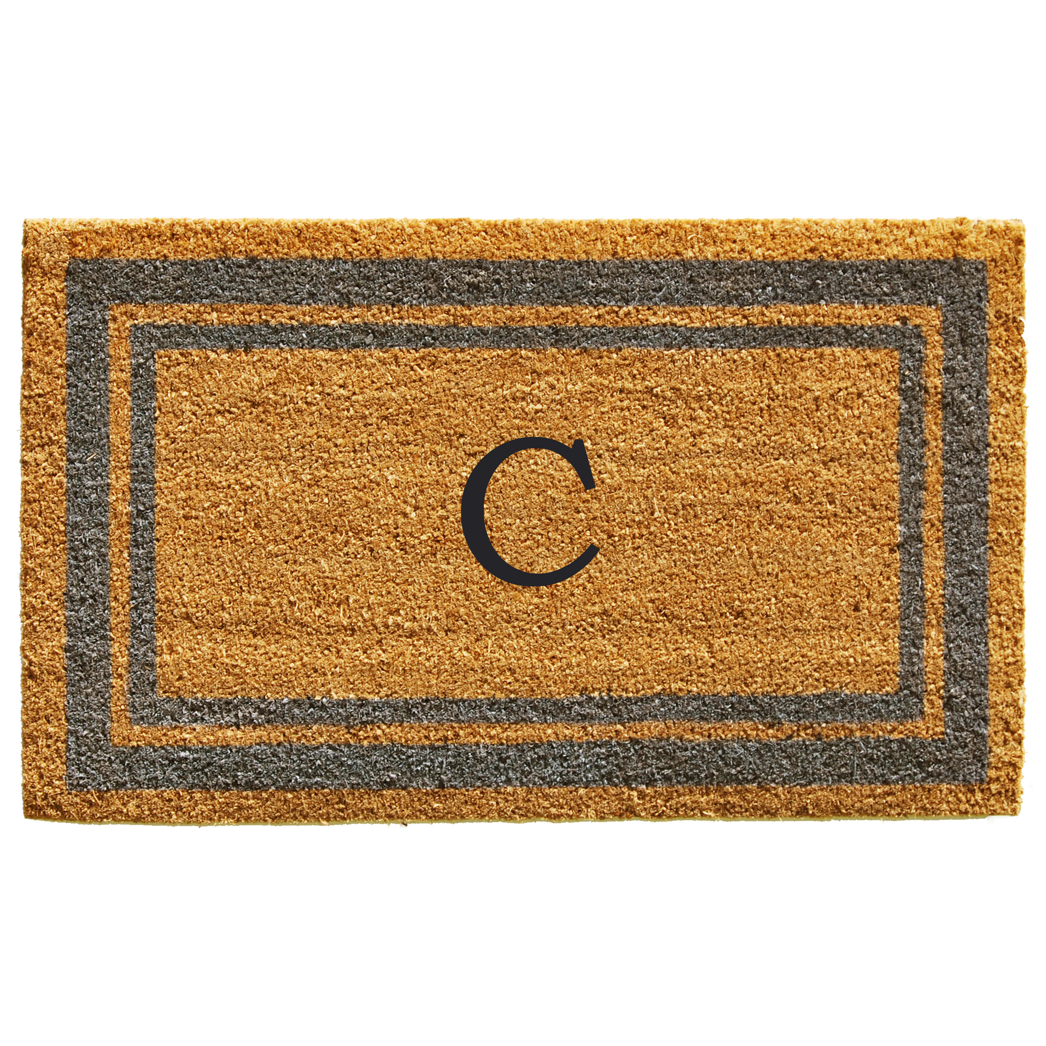 Periwinkle Border Monogram Doormat (Letter C) - Walmart.com