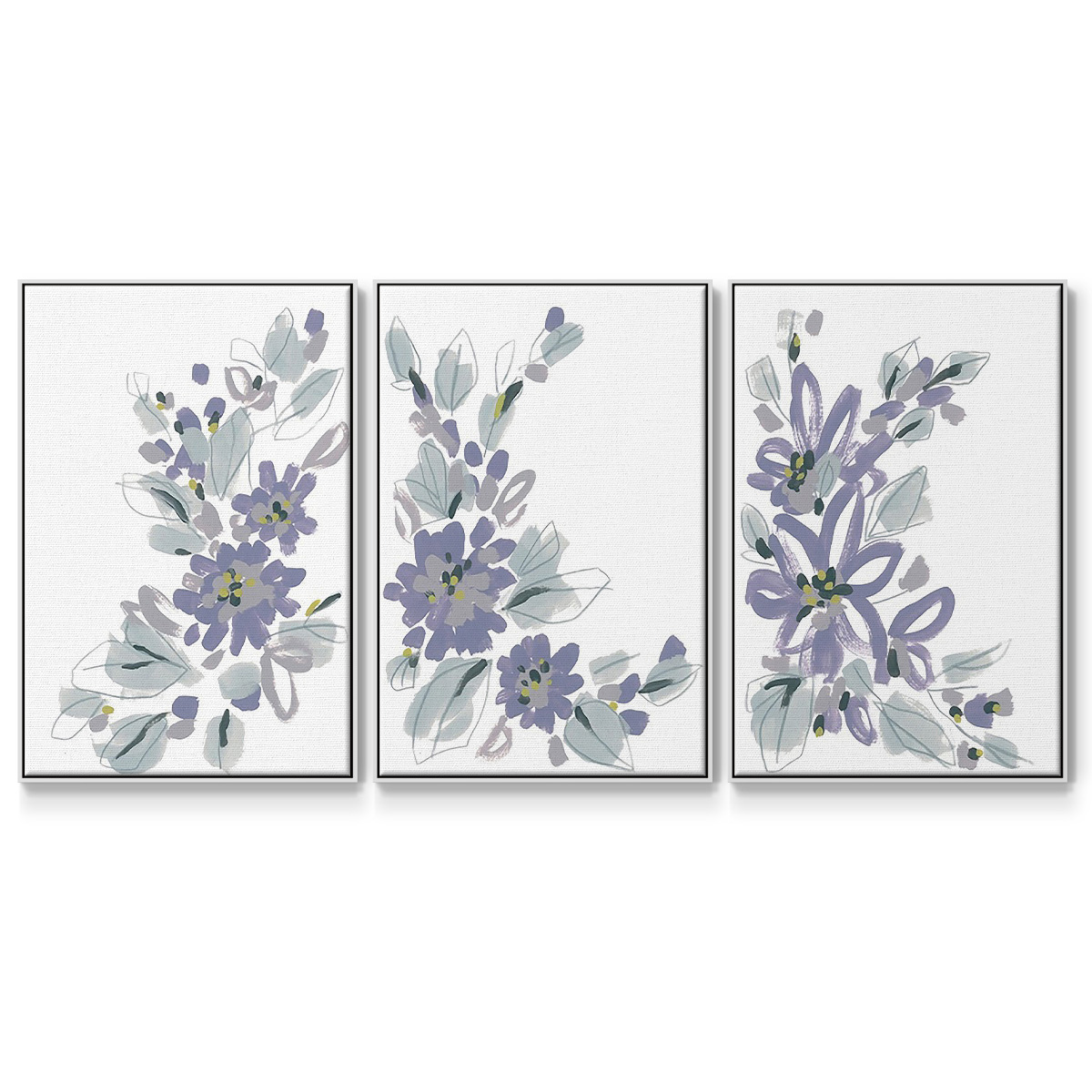 Periwinkle Patch I - Framed Premium Gallery Wrapped Canvas L Frame 3 ...