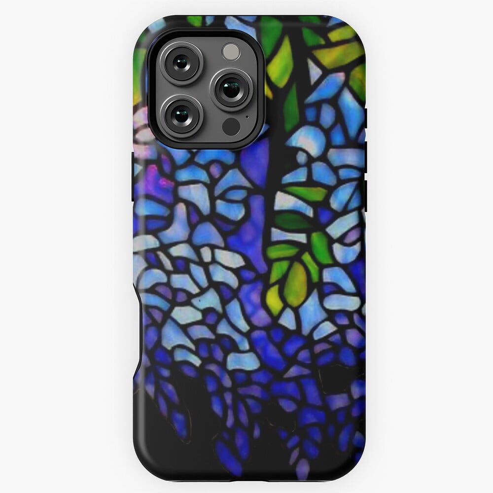 Periwinkle Wisteria Boho Stained Glass Design Phone Case with iPhone 17 ...