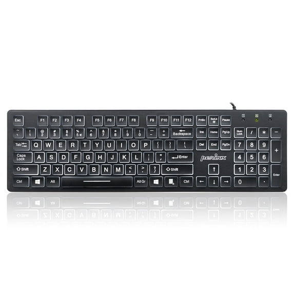 Free Shipping! Perixx Wired Backlit USB Keyboard with Large Print ...