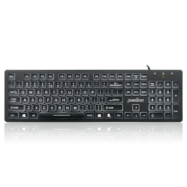 Perixx PERIBOARD-317 Wired Low-Profile Backlit USB Computer Keyboard ...