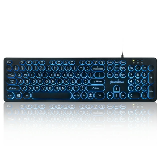 Perixx PERIBOARD-317R Wired Backlit USB Keyboard - Big Print Letter ...
