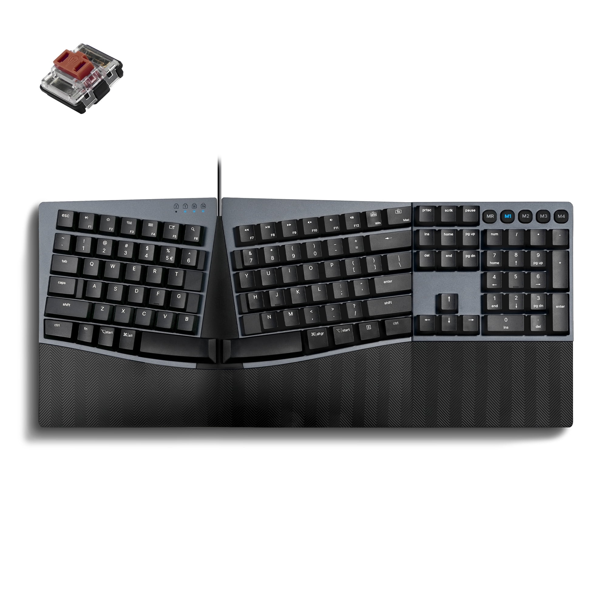 Perixx PERIBOARD-535BR Wired Ergonomic Mechanical Split Keyboard - Low ...