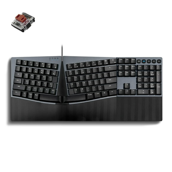 RREGER-Wired Ergonomic Keyboard, Compact Mini Split Keyboard 69 Keys ...