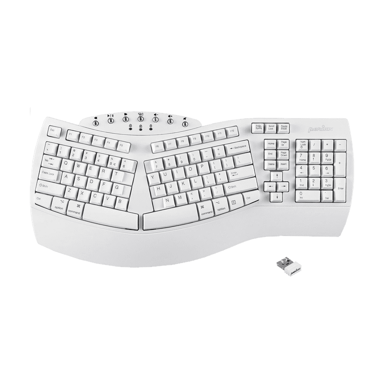 White Ergonomic Keyboard Goldtouch Go!2 Mobile Keyboard And Laptop