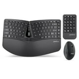 Perixx PERIDUO-606A, 3-in-1 Wireless Compact Ergonomic Keyboard with ...