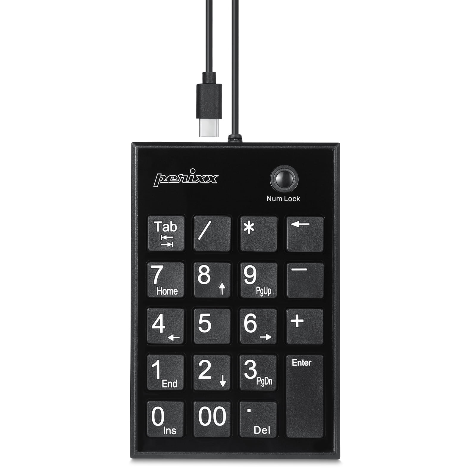 Perixx PERIPAD-202C Wired USB-C Slim Numeric Keypad - Scissor Keys with ...