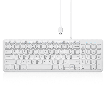 Pro Fit USB Washable Keyboard 104 Keys, White - Walmart.com