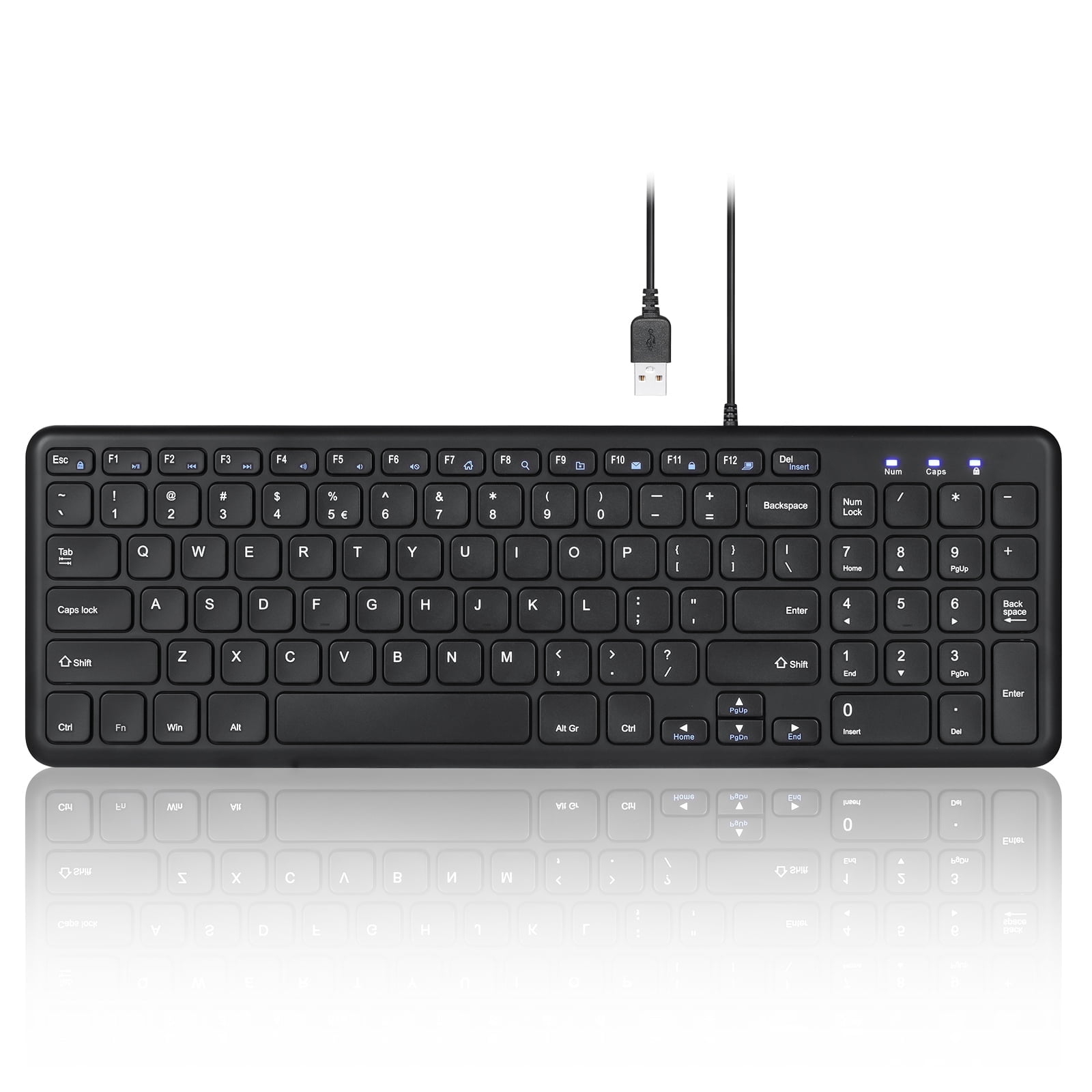 Perixx Periboard-213U Wired Silent USB Scissor Computer Keyboard ...