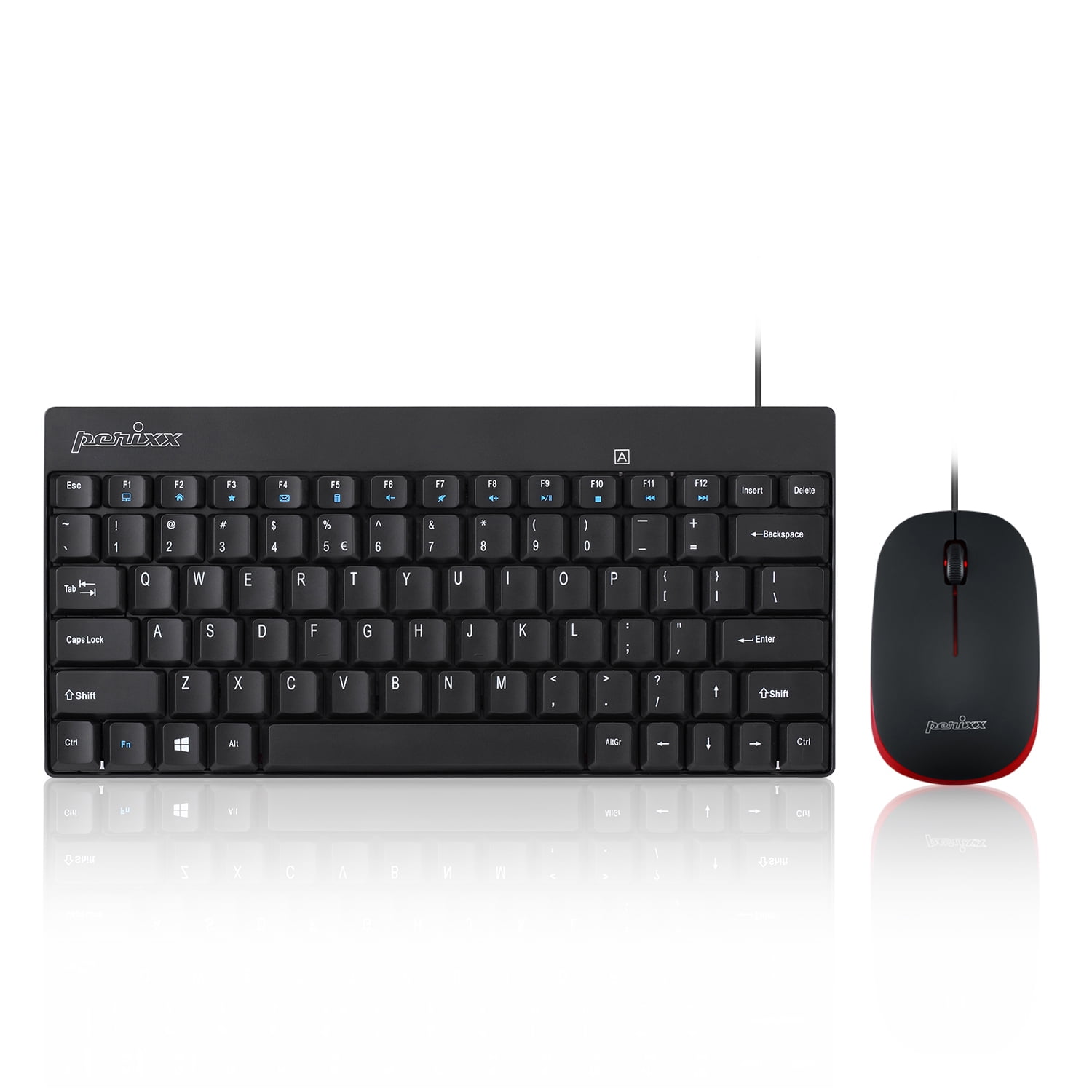 Perixx Periduo-212 Wired USB Mini Computer Keyboard and Mouse Set ...