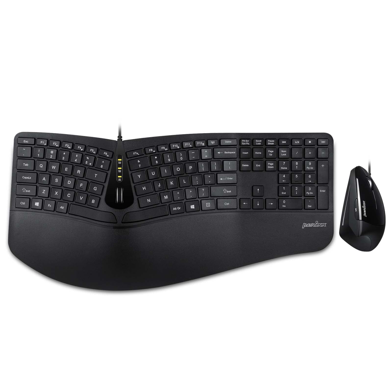 Perixx Periduo-505 USB Ergonomic 3D Split Keyboard and Vertical Mouse ...