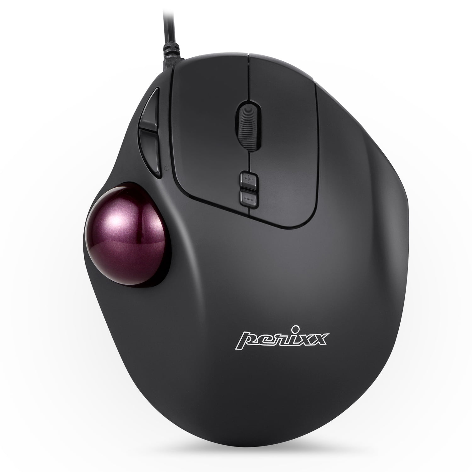 Perixx Perimice-517 Ergonomic Wired Trackball Mouse with Soft Click, 7 ...