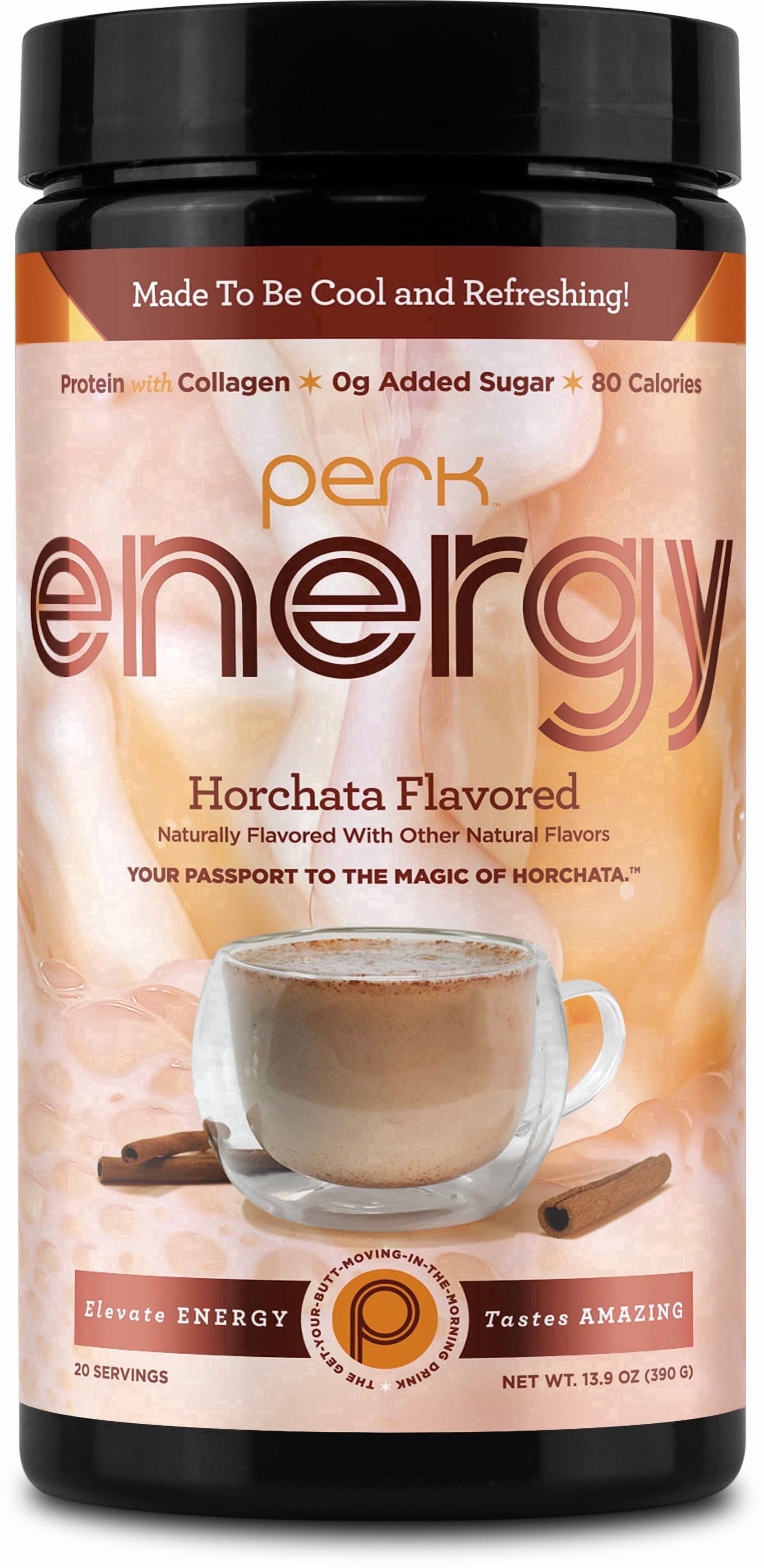 Perk Energy Drink Mix (Horchata) 20 Servings - Caffeinated Healthy ...