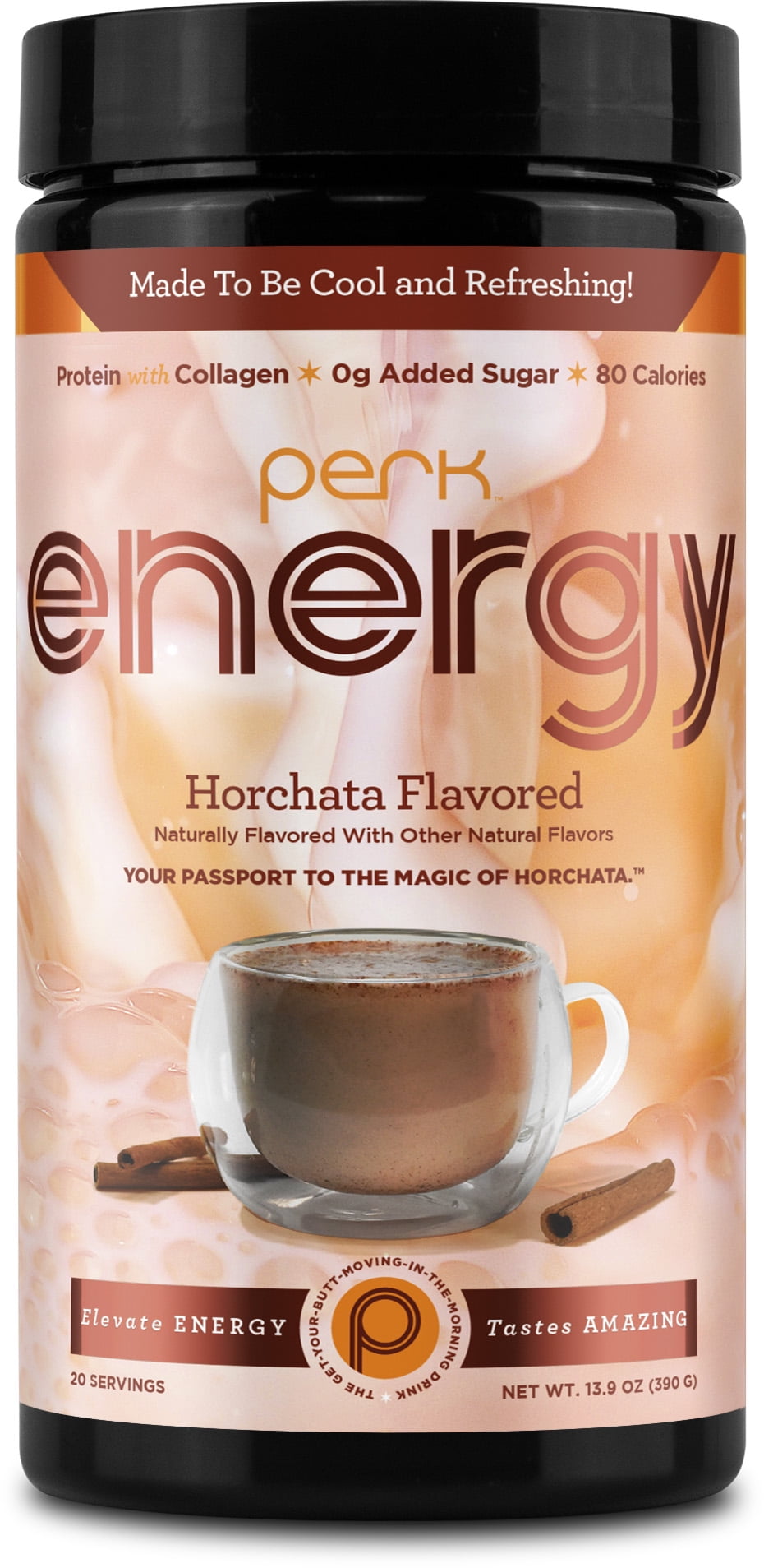 Perk Energy Original Horchata Energy Drink Powder (20 Servings ...