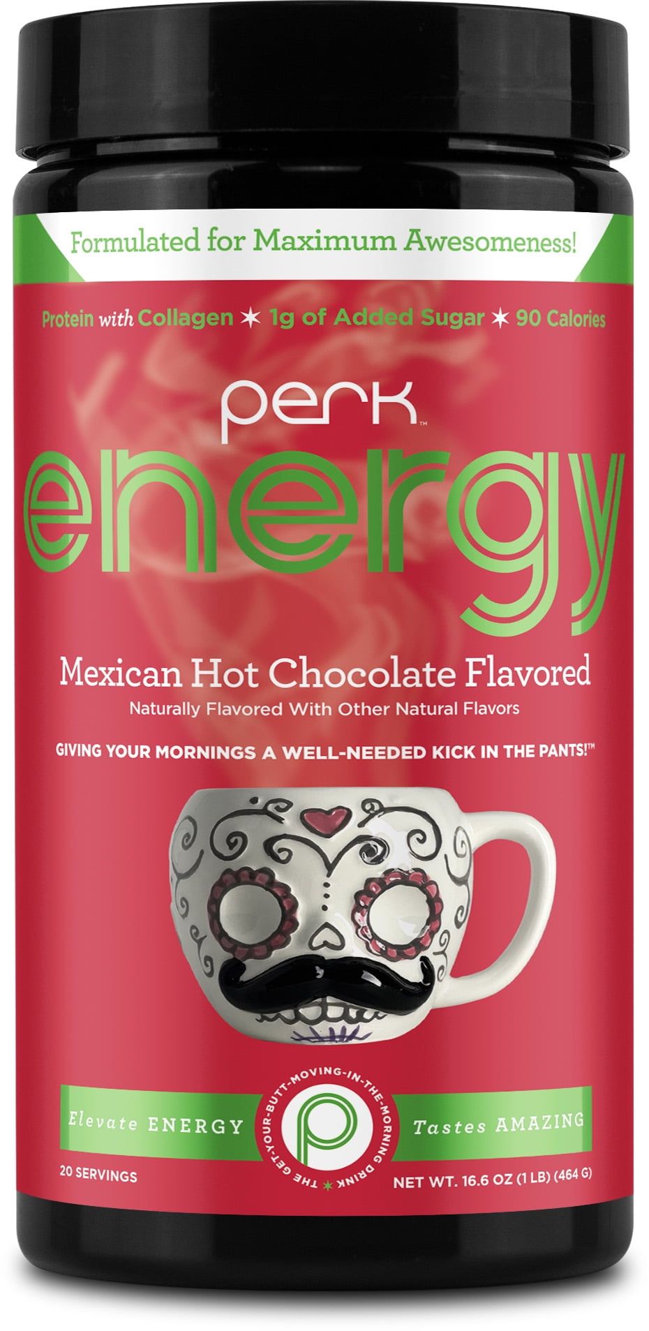 Perk Energy Original Mexican Hot Chocolate 20 Servings - Gluten Free ...
