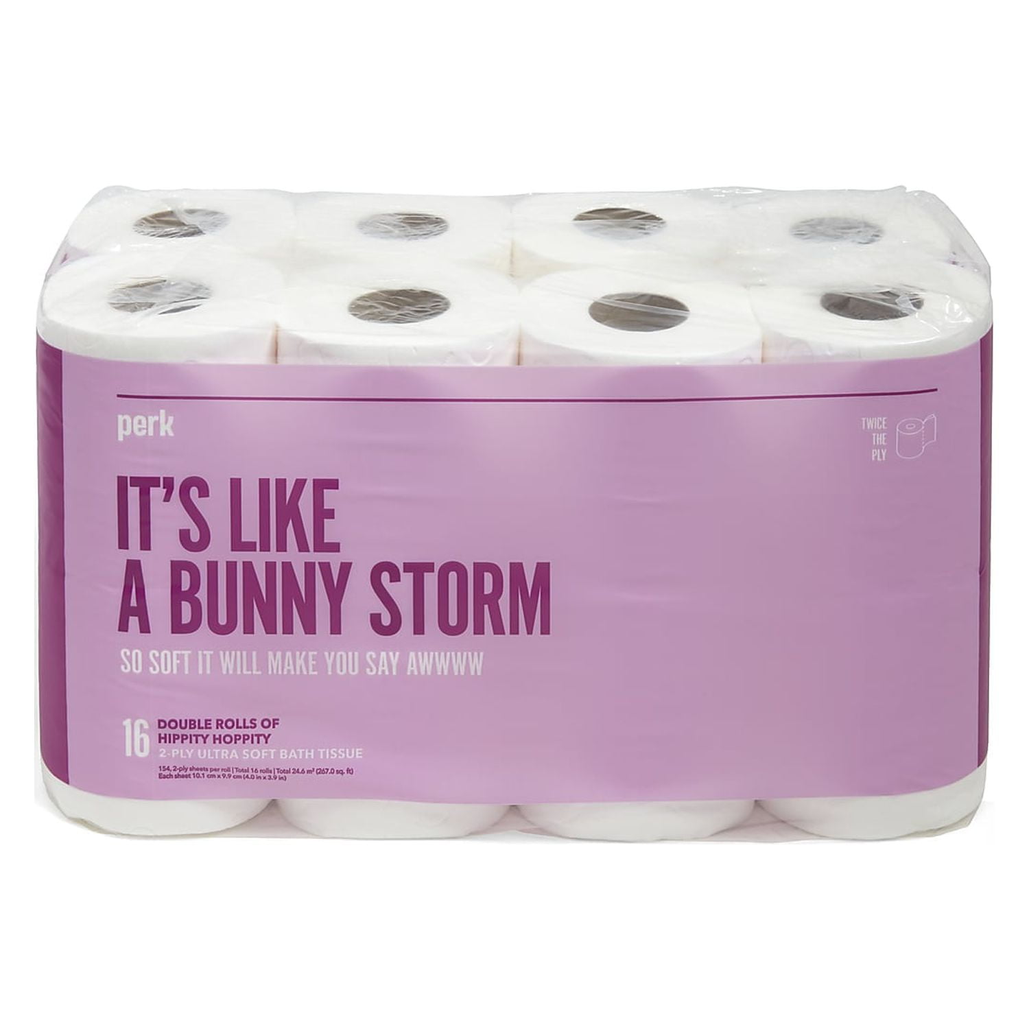 Perk Ultra Soft 2-Ply Standard Toilet Paper White 154 Sheets/Roll 32 ...