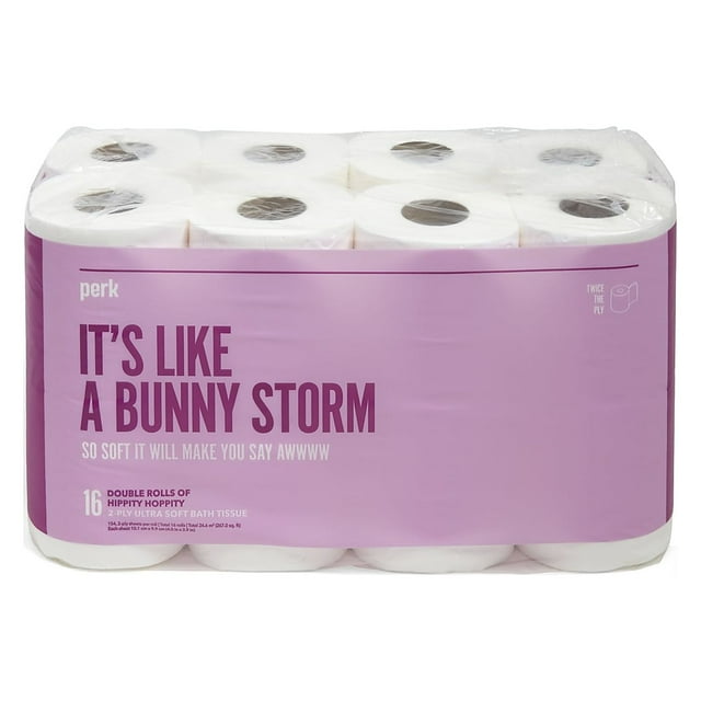 Perk Ultra Soft 2-Ply Standard Toilet Paper White 154 Sheets/Roll 32 ...