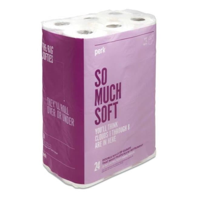 Perk Ultra Soft Two-Ply Standard Toilet Paper, Septic Safe, White, 154 ...
