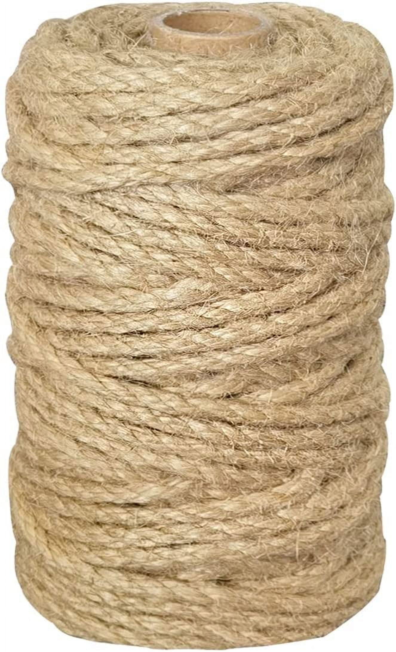 PerkHomy 5mm Jute Rope 105 Feet Twisted Heavy Duty and Thick Twine Rope ...