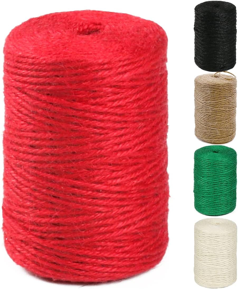 PerkHomy Natural Jute Twine Twine String for Crafts Gift Wrapping ...
