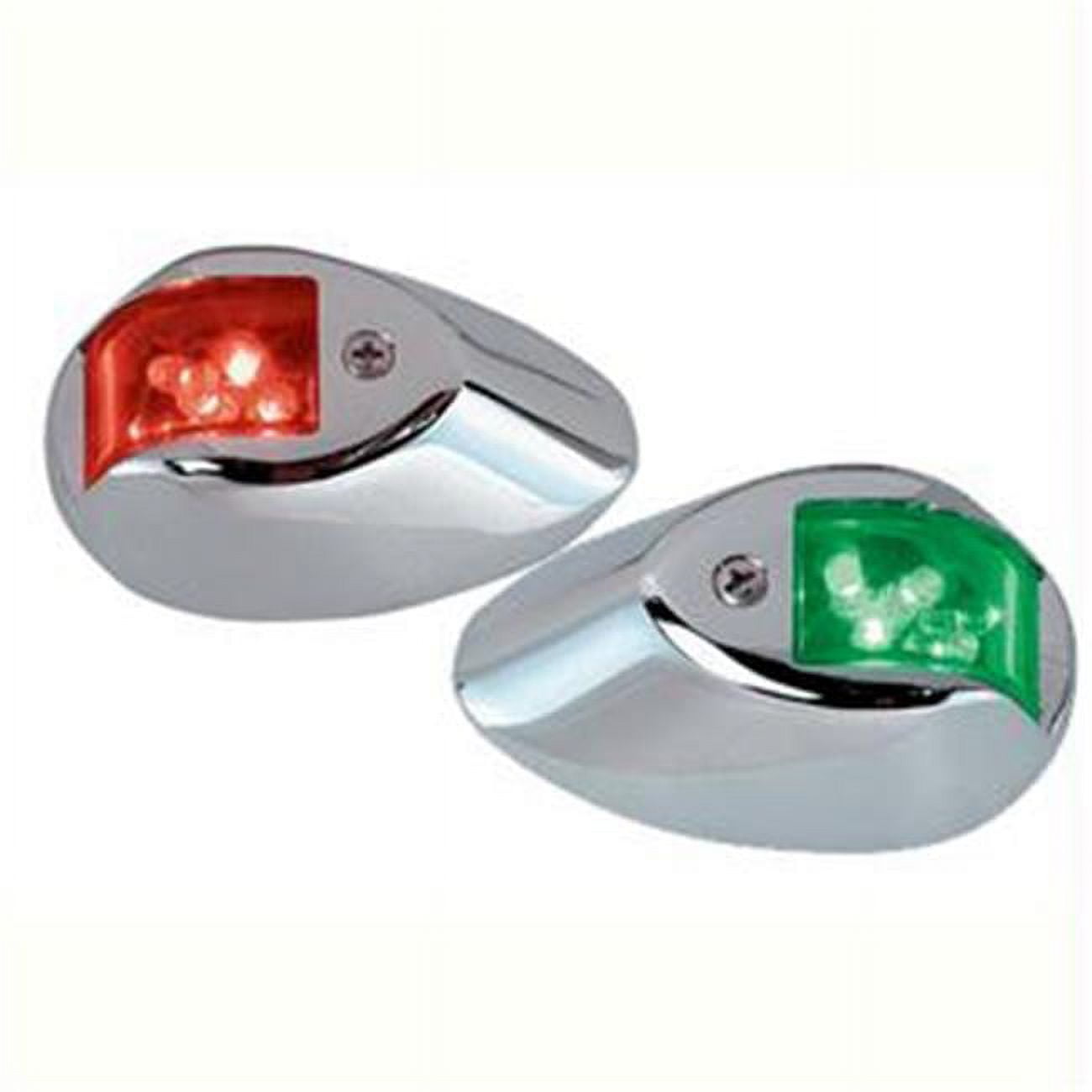 Perko LED Side Lights - Red/Green - 24V - Chrome Plated Housing ...