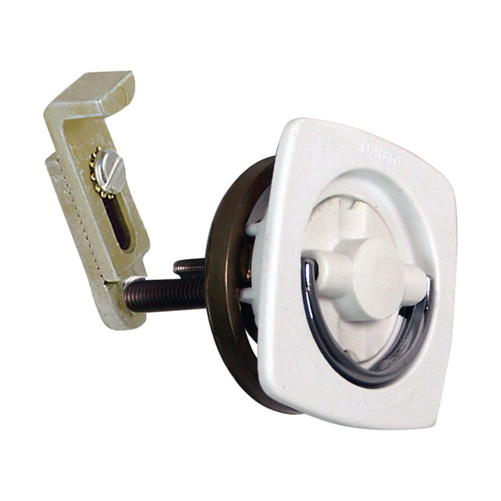 Perko 0932DP1WHT Flush-Mount Non-Locking Latch with Offset Cam Bar and ...