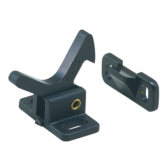 Perko Plastic Elbow Catch, Black Polymer, 1-3/16"x5/8", Pack of 2 ...