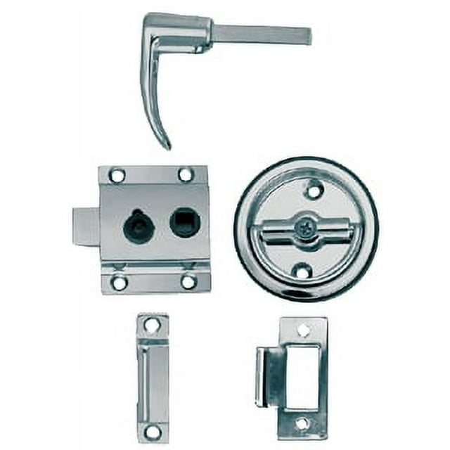 Perko 1280DP0CHR Chrome Plated Zinc Flush Cup Rim Latch Set with Flush ...