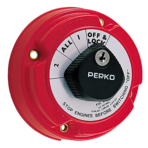 Perko 8502DP Locking Battery Selector Switch , red - Walmart.com