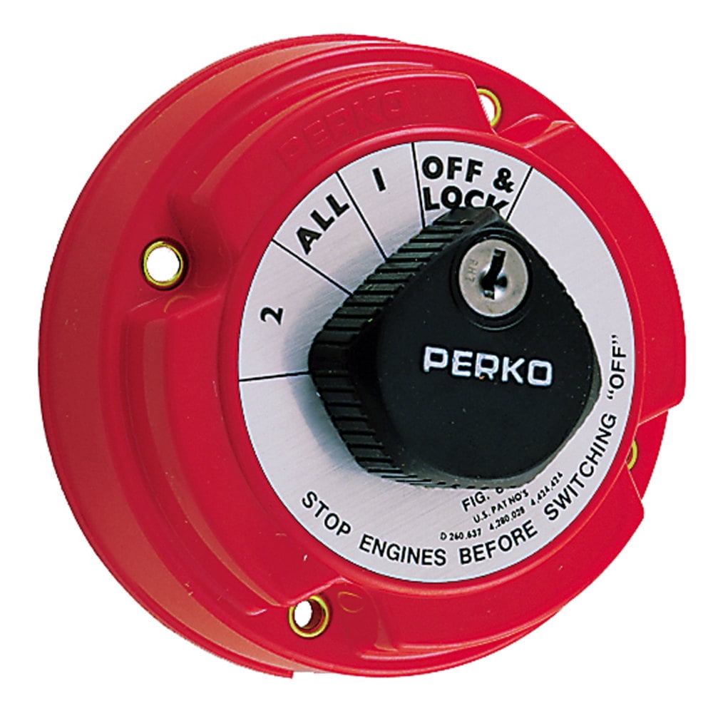 Perko 8502DP Medium Duty Battery Selector Switch with Key Lock ...