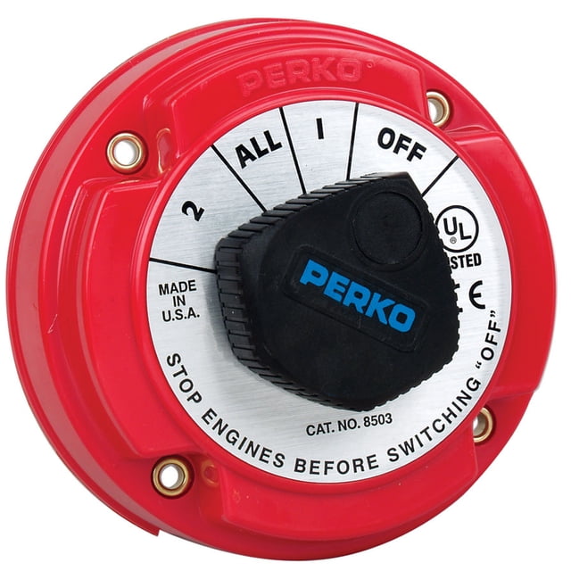 Perko 8503DP Medium Duty Battery Selector Switch w/Alternator Field ...