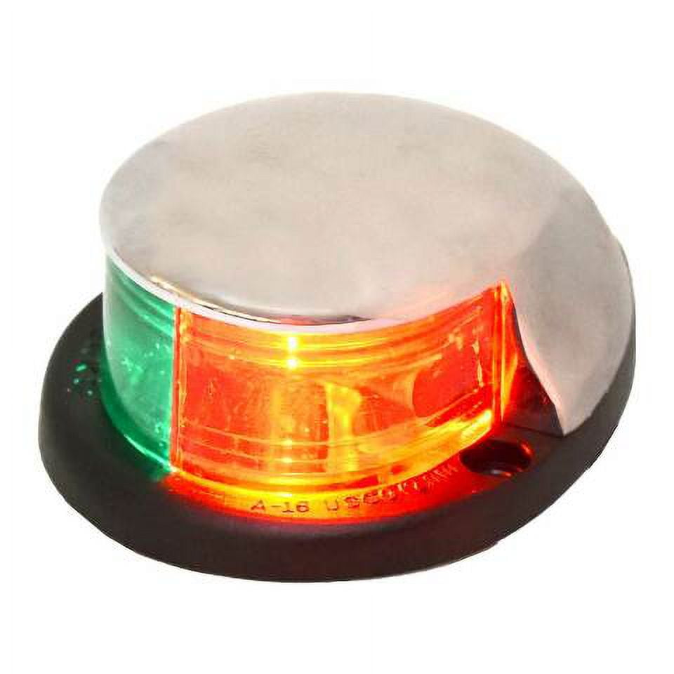 Perko Boat Bi-Color Bow Light 0227000CHR | Horizontal 12V Chrome ...