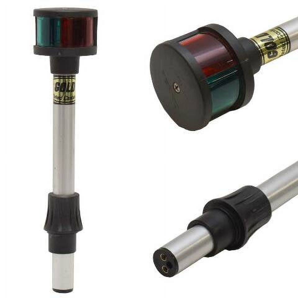 Perko Boat Bi-Color Navigation Bow Pole Light 1216SPL016 | 9 Inch 2-Pin ...