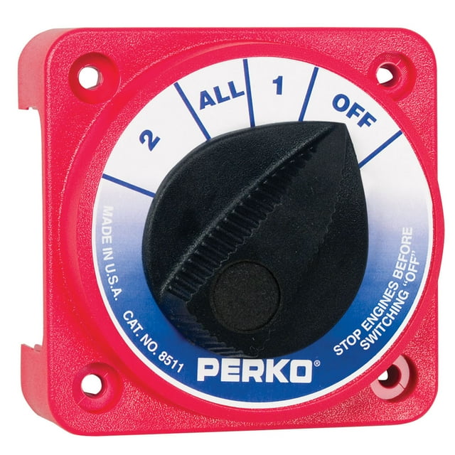 Perko Compact Medium Duty Battery Selector Switch w/o Key Lock ...