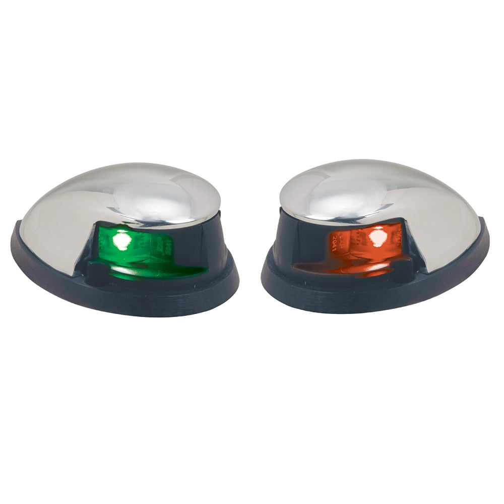 Perko Red/Green Horizontal Mount Side Lights - Pair - Chrome Plated ...