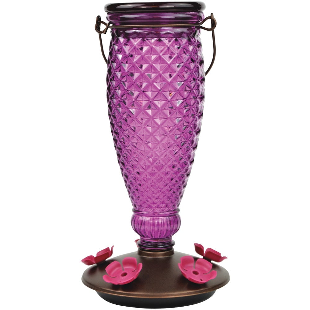 Perky Pet Perky-Pet Diamond Wine 24 Oz. Glass Top-Fill Hummingbird ...