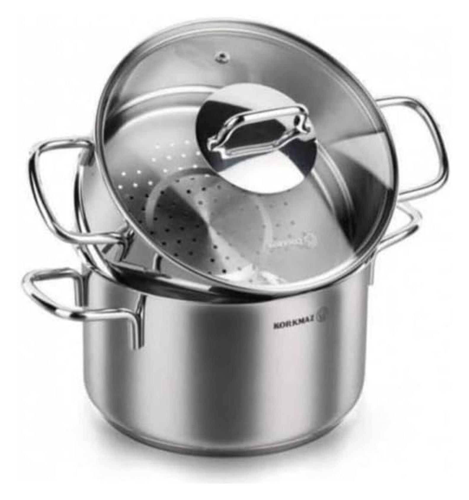 Perla Stainless Steel Steamer Cooking Pot Cooker Double Boiler Stack ...