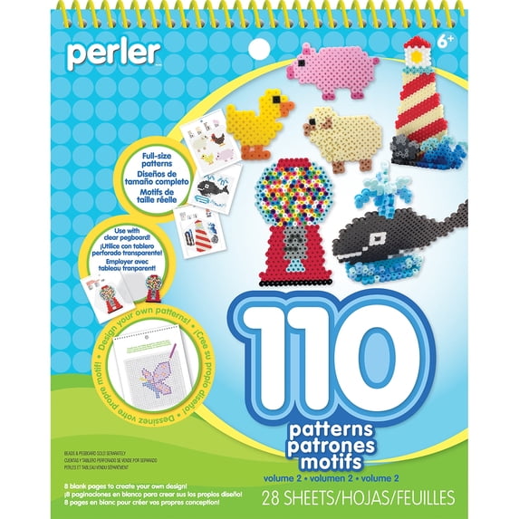 Perler Animal Bead Pattern Art and Craft Kit, 110 Piece, Fused Bead ...