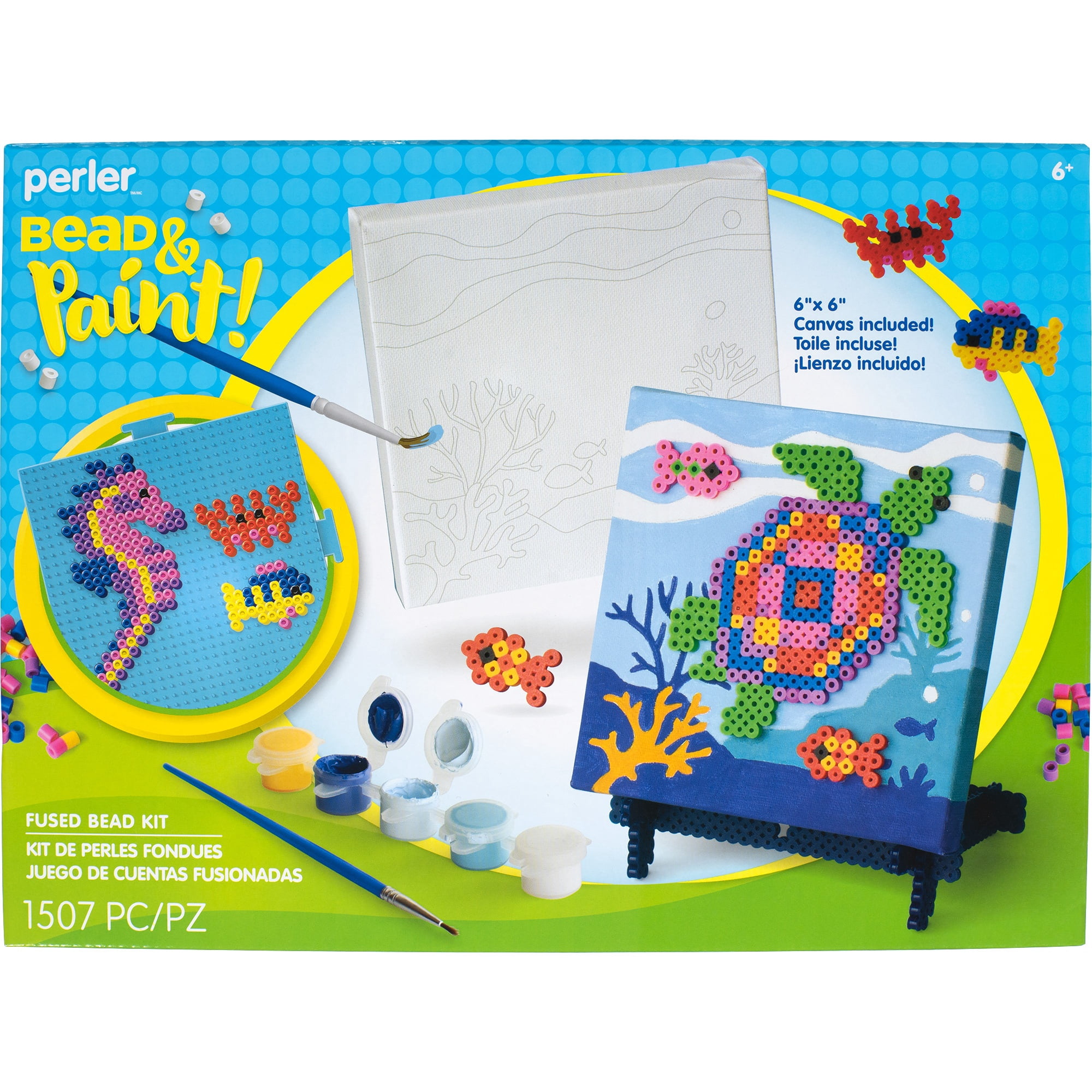 Perler Bead & Paint Canvas Kit-Underwater - Walmart.com