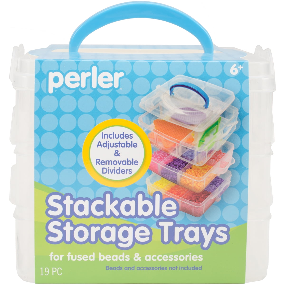Perler Bead Organizer Box Case, Stackable Storage Trays Square ...