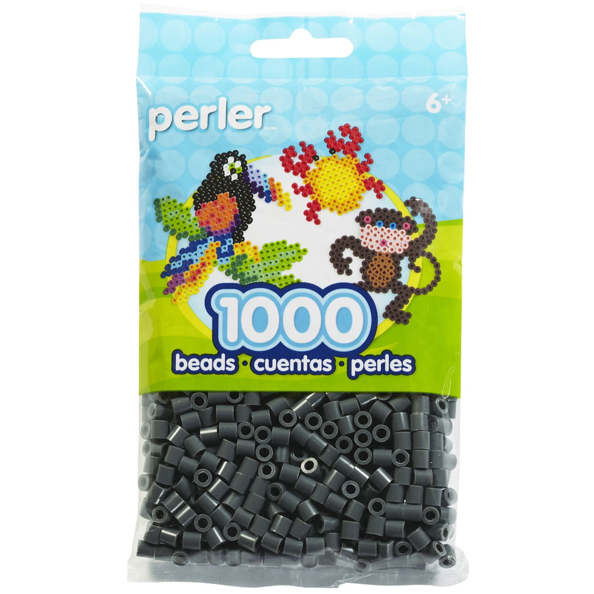 Perler Beads, Dark Gray, 1,000 Pieces, Craft Supplies for Ages 6 and Up ...