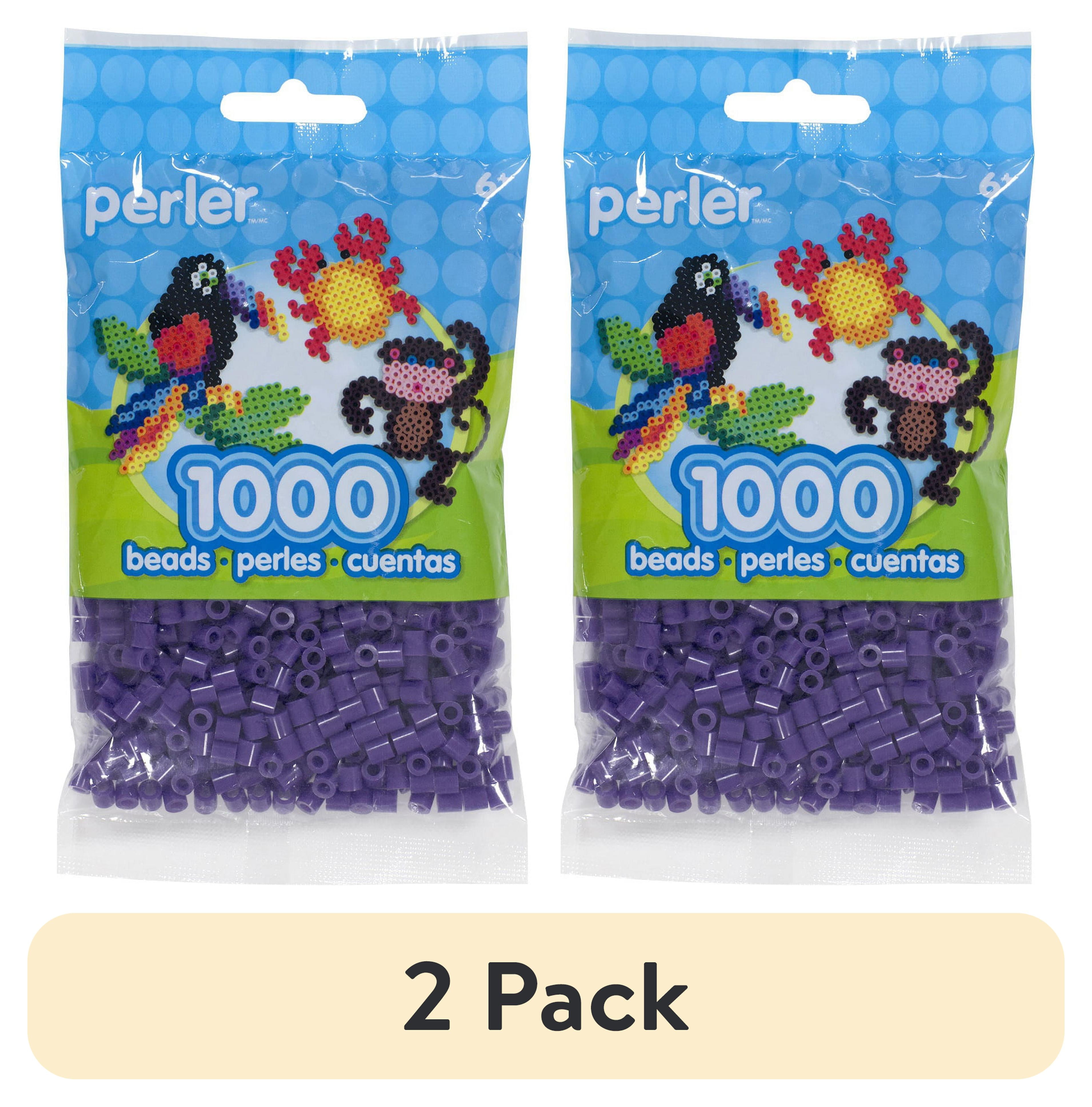 (2 pack) Perler Beads 1,000/Pkg-Grape - Walmart.com