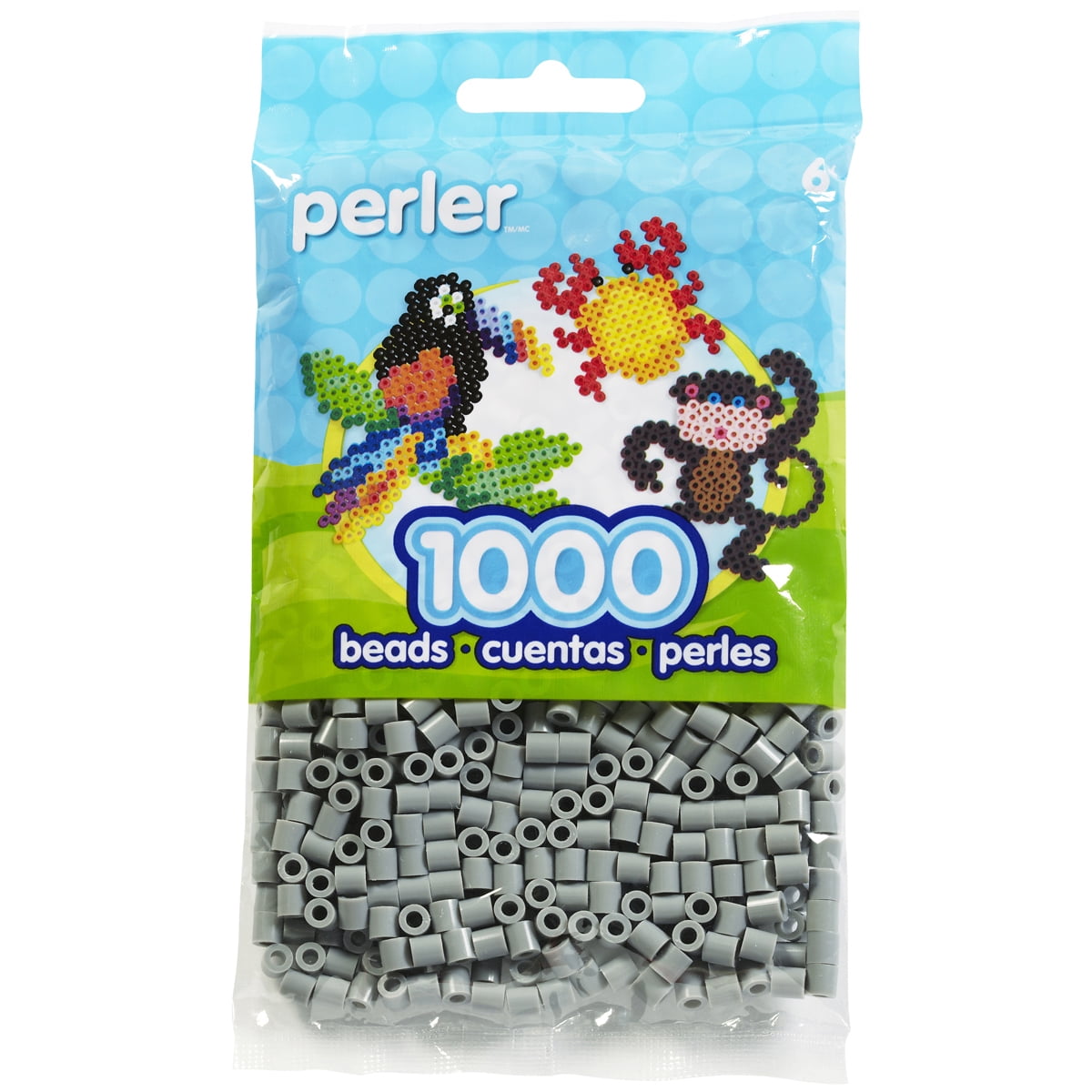 Perler Beads 1,000/Pkg-Gray - Walmart.com