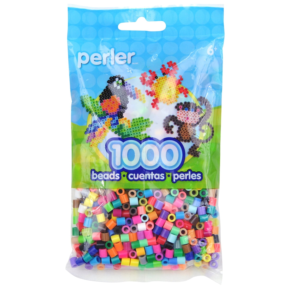 Perler Multicolor Fuse Beads, Bulk Refills, 1,000 Pieces, Ages 6 and Up ...