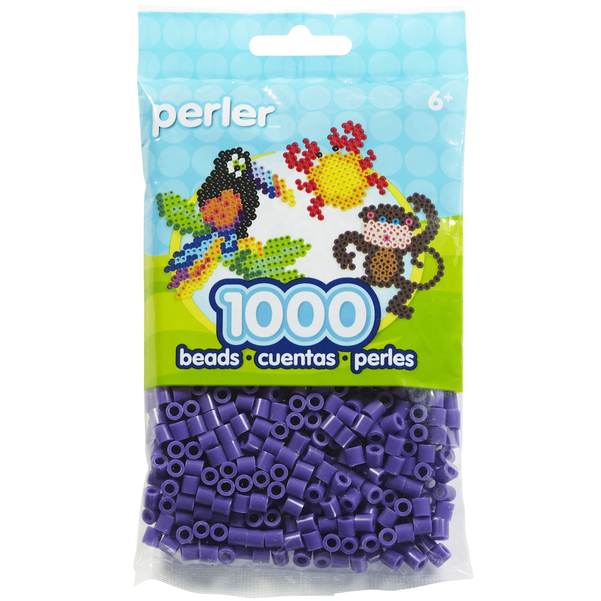 Perler Beads 1,000/Pkg-Purple - Walmart.com
