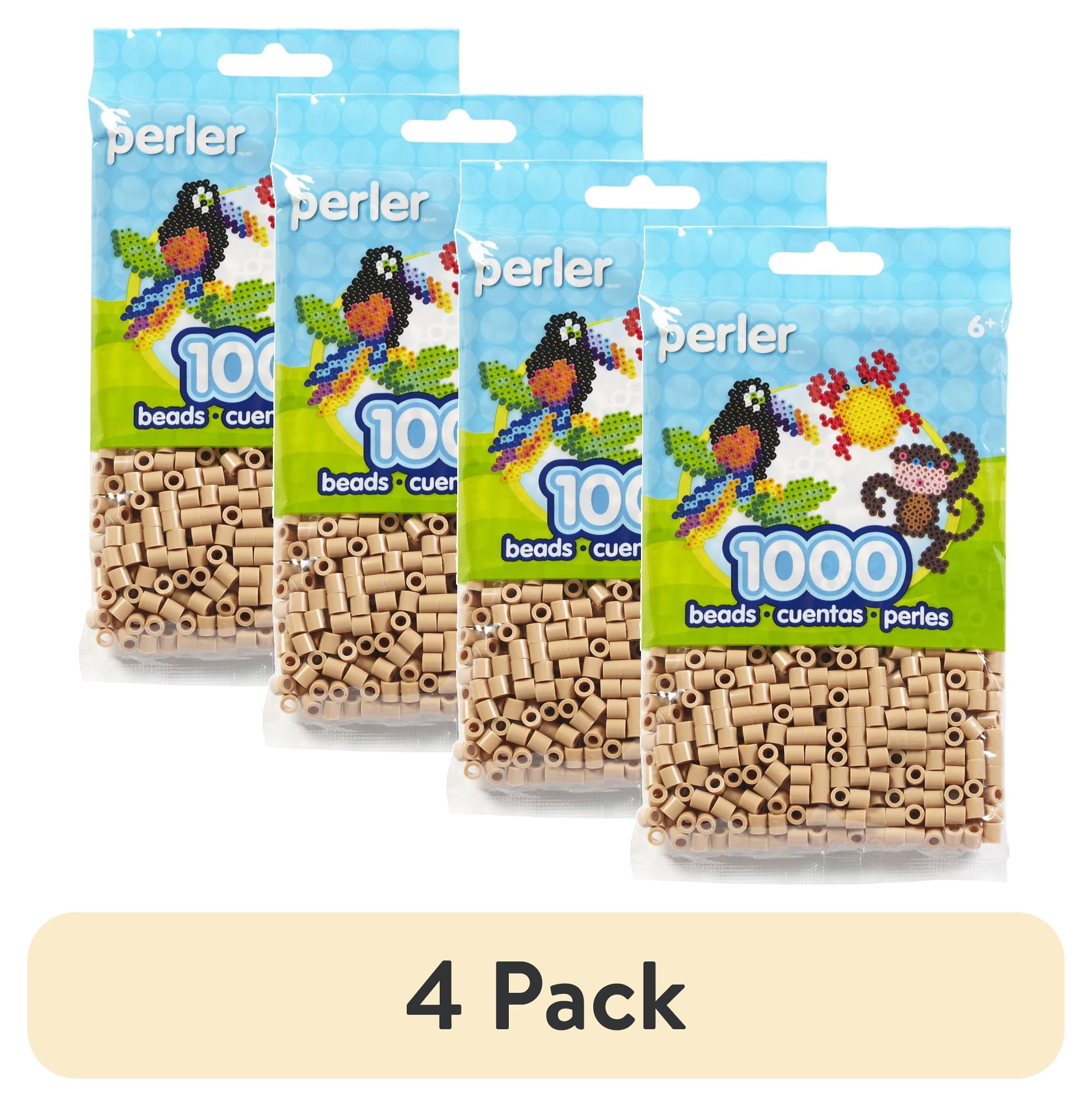 (4 pack) Perler Beads 1,000/Pkg-Tan - Walmart.com