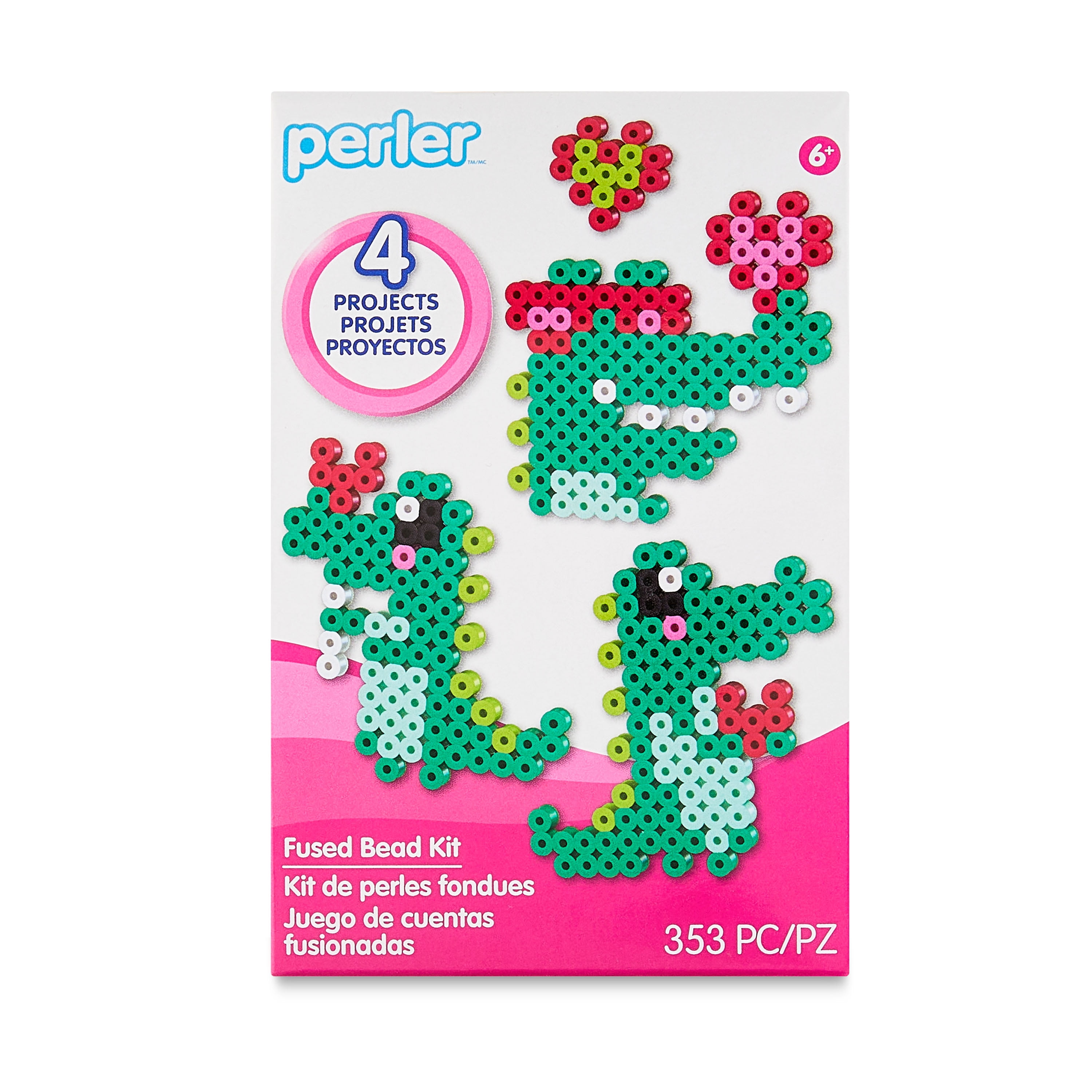 Perler Beads 353 Pieces Valentine Dino Box Kits, Valentines Day ...